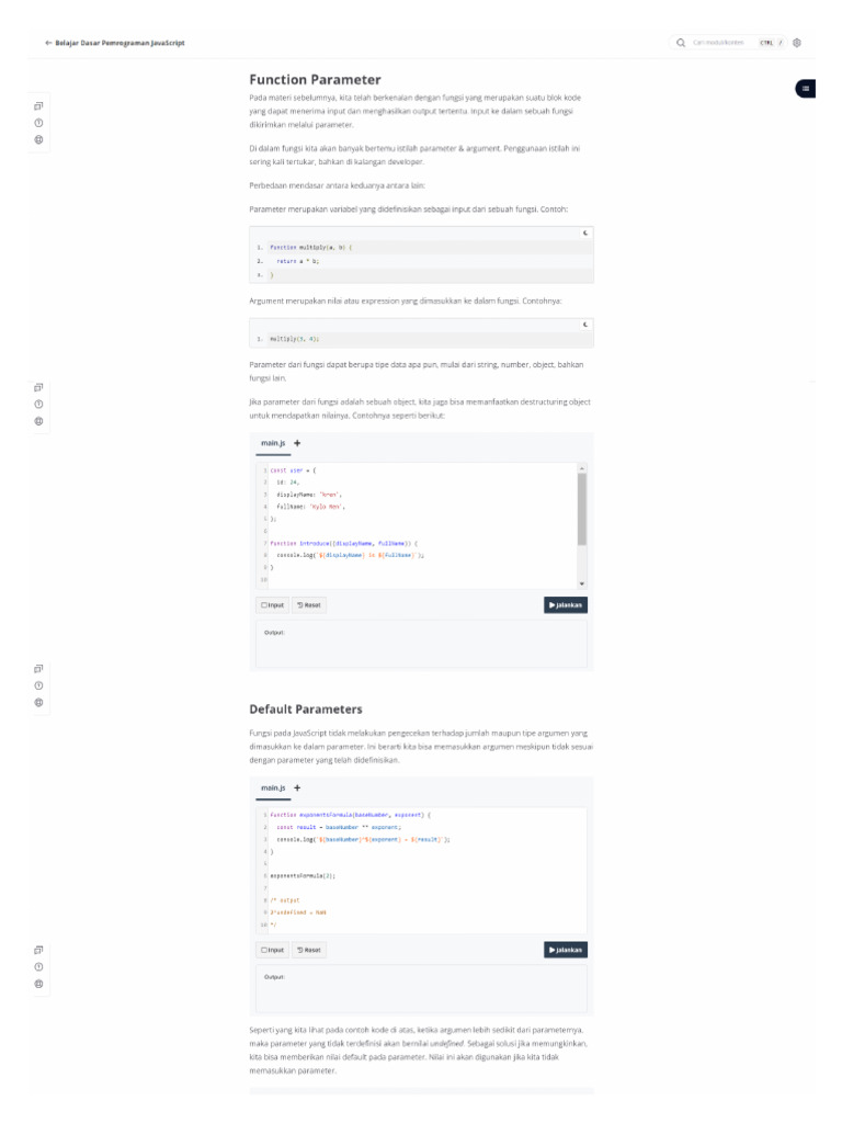 Function Paameter (Dicoding) - ScreenCapture | PDF