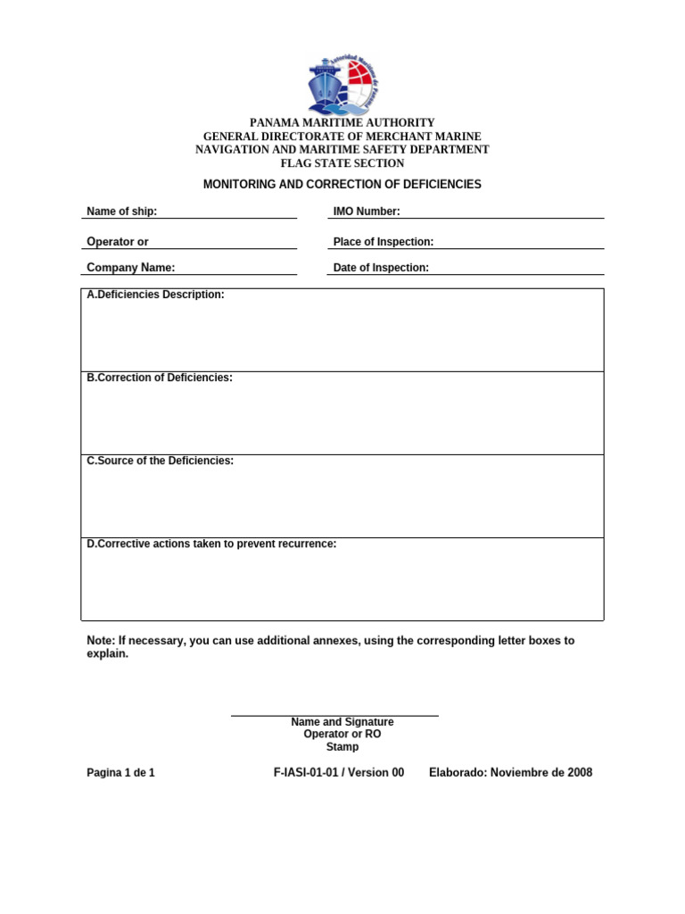 Report Form F-IASI-01-01 | PDF