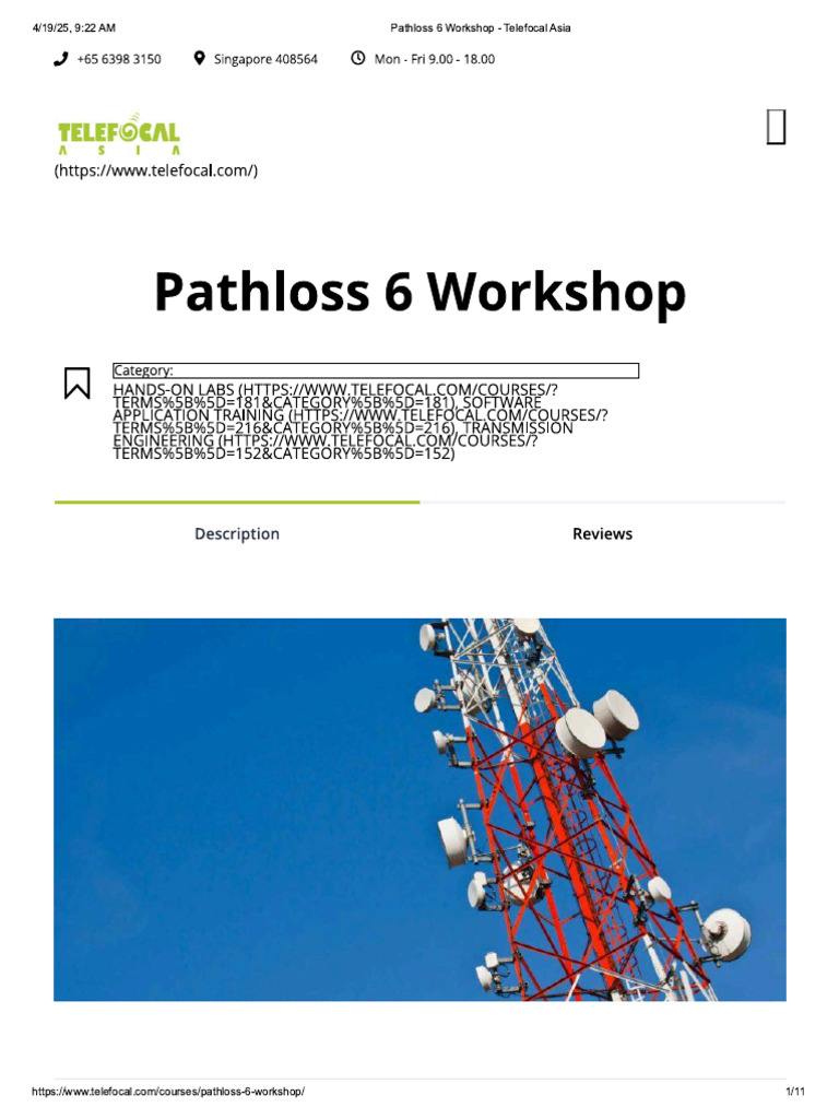 Pathloss 6 Workshop - Telefocal Asia | PDF
