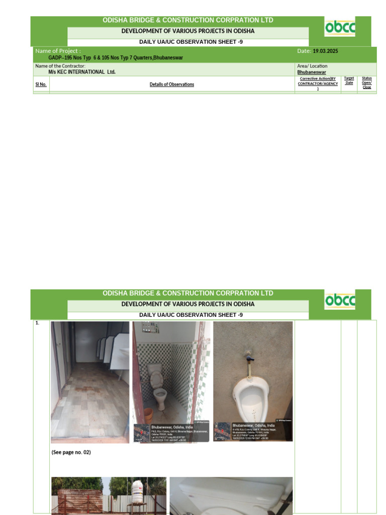 011 DAILY Observation Sheet-REPORT - 9 Gadp 6 | PDF