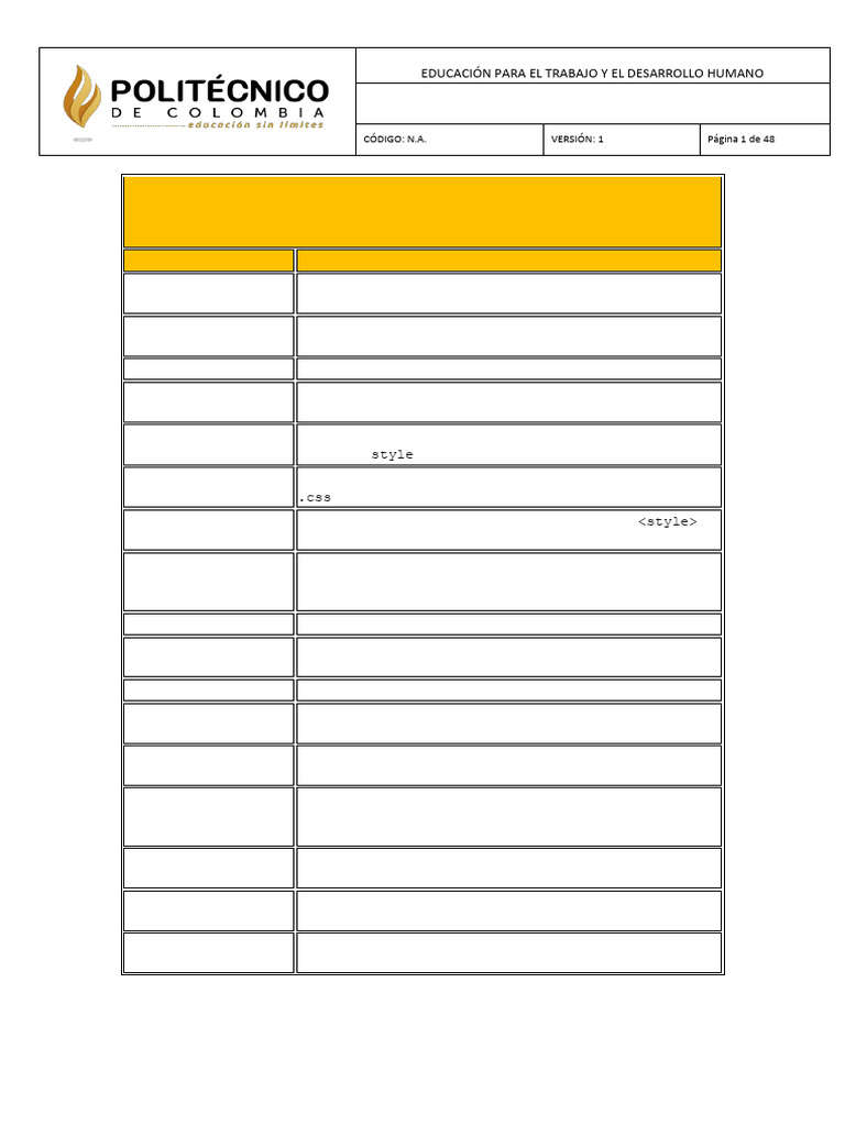 Glosario - CSS | PDF | HTML | Informática