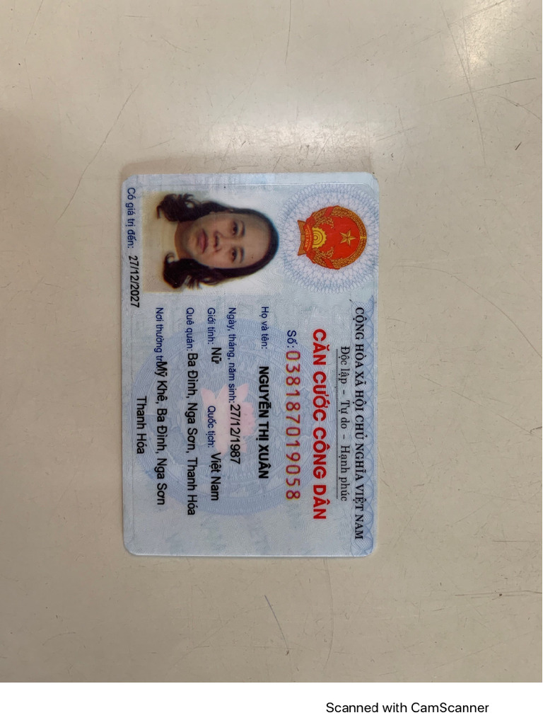 3570813 - NGUYEN THI XUAN - CCCD | PDF