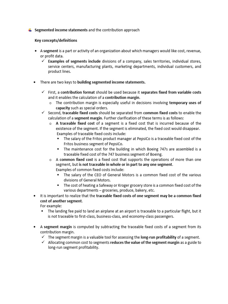 Segmented-income-statements | PDF | Business Economics | Business