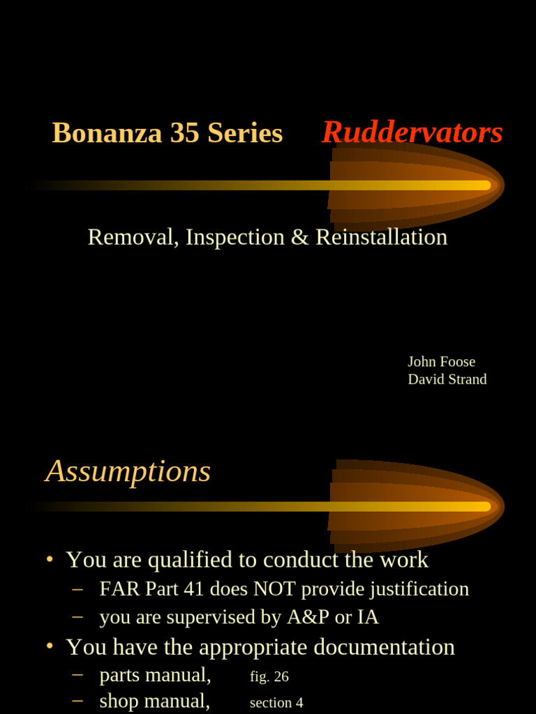Ruddervator Bearing Replacement | PDF | Screw | Mechanical Engineering