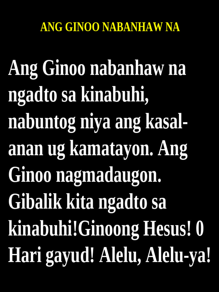 Ang Ginoo Nabanhaw Na | PDF