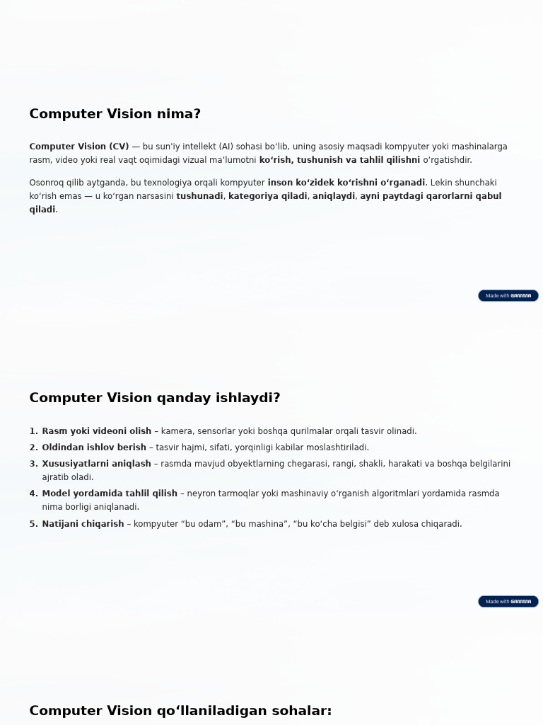 Computer Vision Nima | PDF