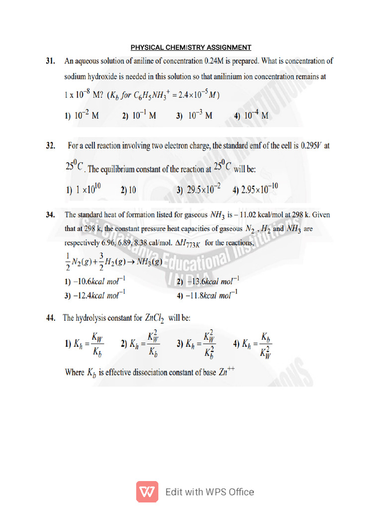 Physical Assignment | PDF