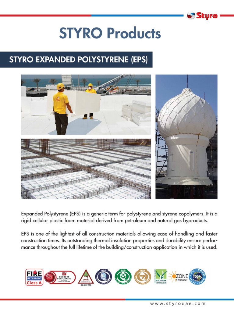 STYRO-EPS-TDS DATASHEET | PDF | Polystyrene | Materials