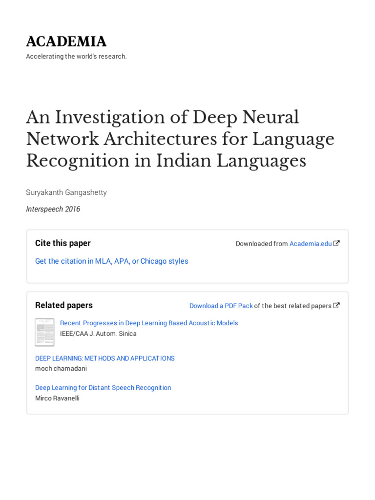 2016 - An Investigation of Deep Neural Network Architectures For Language - Interspeech - LID ...