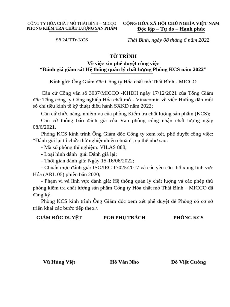 01 Tờ trình | PDF