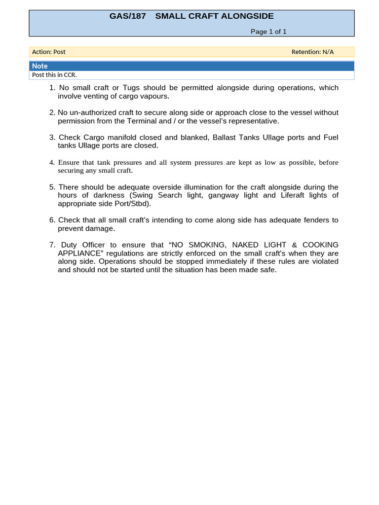 GAS-187 Small Craft Alongside | PDF