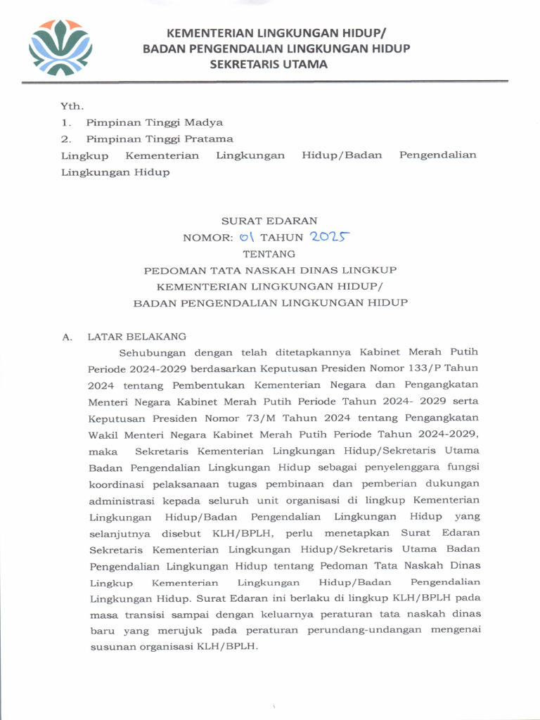 SE Menlh 12025 TND KLH BPLH | PDF