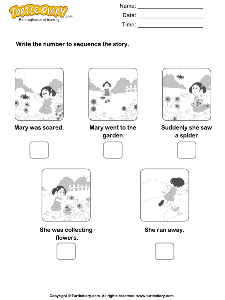 Story Sequencing Mary Went To The Garden | PDF