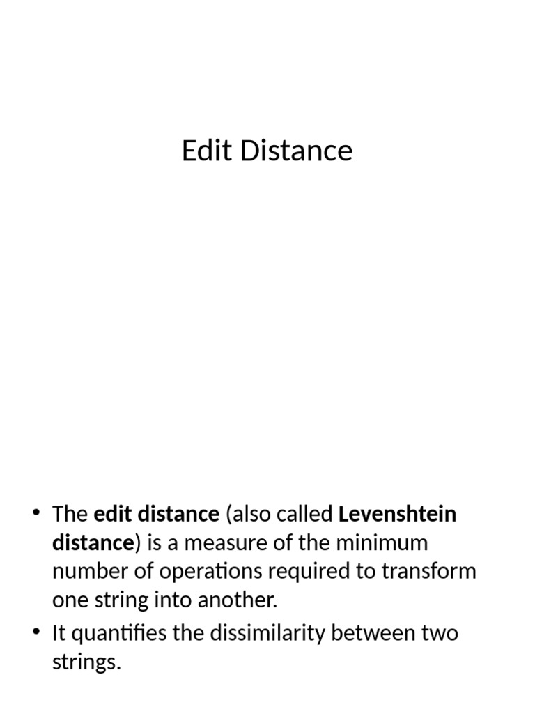 Edit Distance | PDF