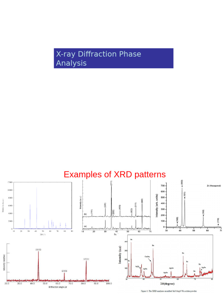 Presentation - XRD - 13 - Phase Analysis | PDF | Diffraction | Chemical ...