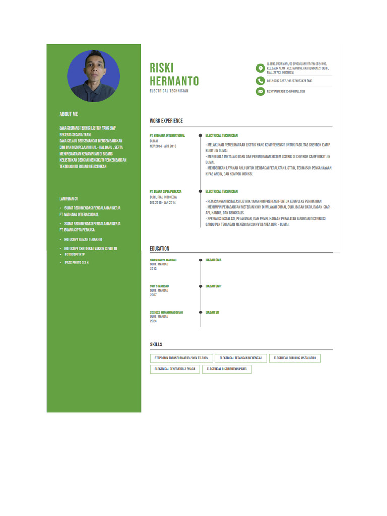 CV - Riski - Update | PDF