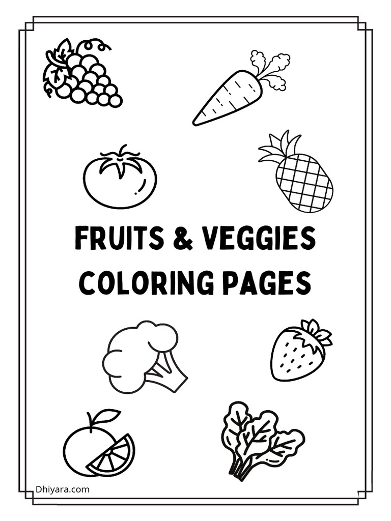 Fruits and Vegetables Coloring Pages | PDF
