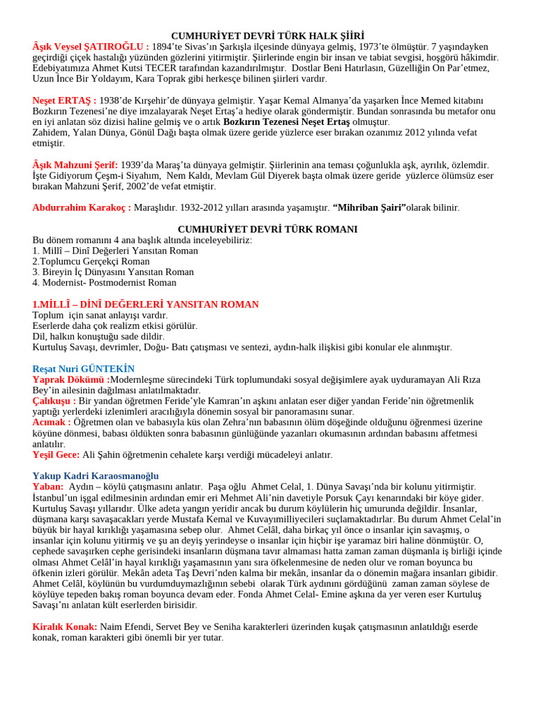 Sınıf Tde Not | PDF