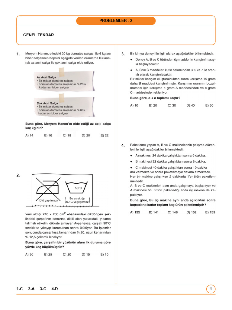 Problemler - 2 | PDF