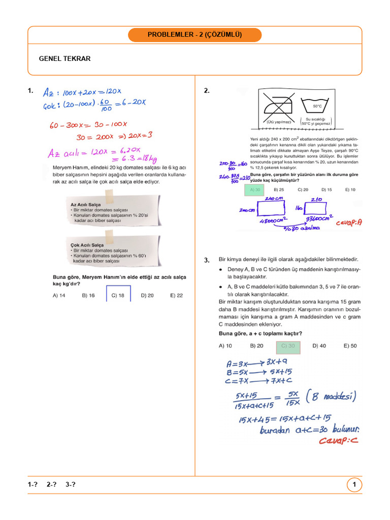 Problemler - 2 Cozumlu | PDF