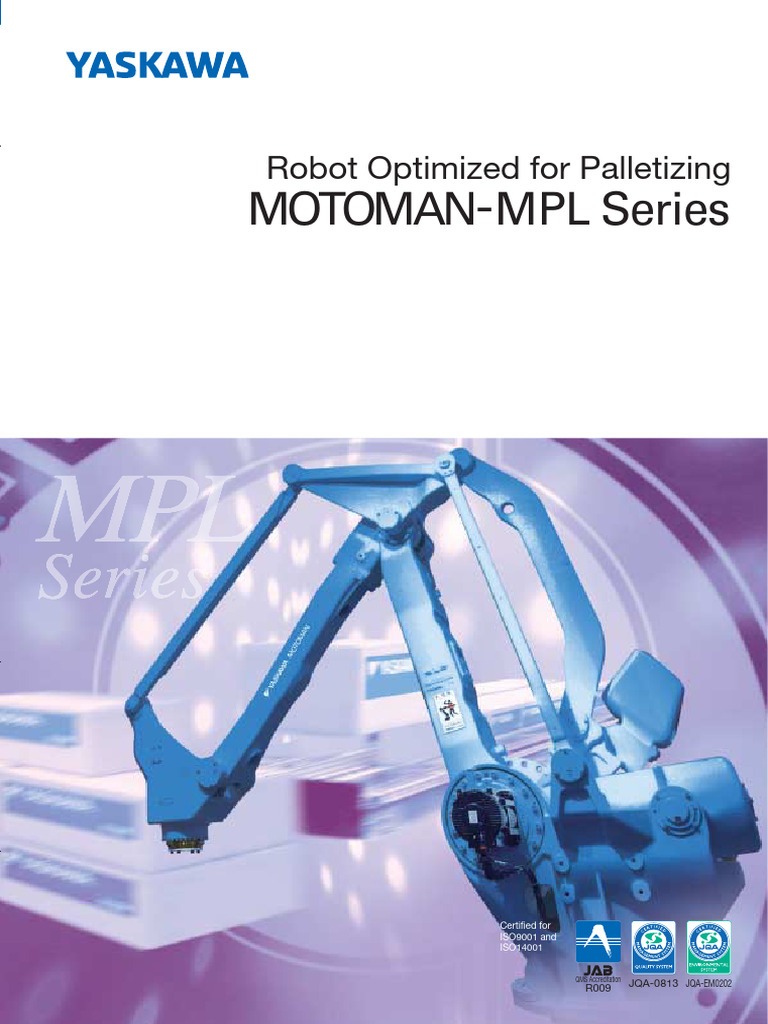 Motoman MPL Series: Robot Optimized For Palletizing | PDF | Pallet | Manufactured Goods
