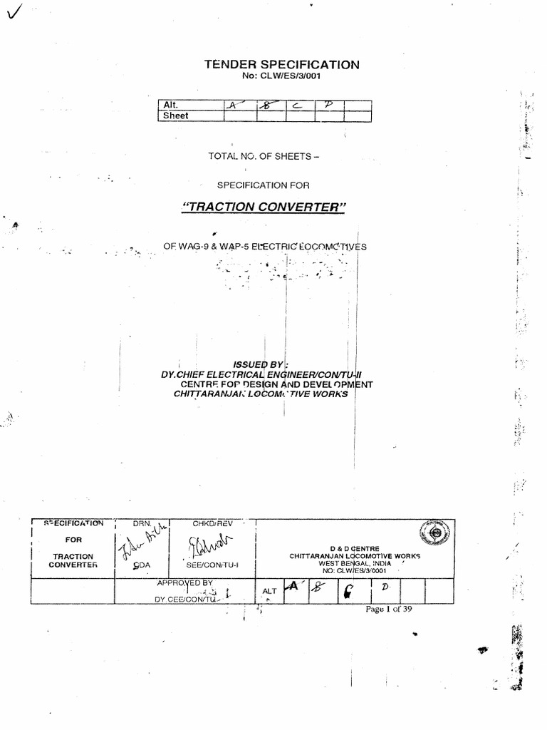Traction Conv Spec | PDF