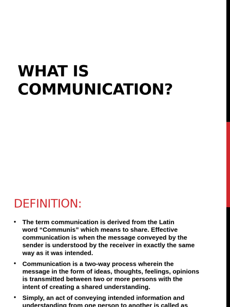 What Is Communication-1 | PDF | Communication | Nonverbal Communication