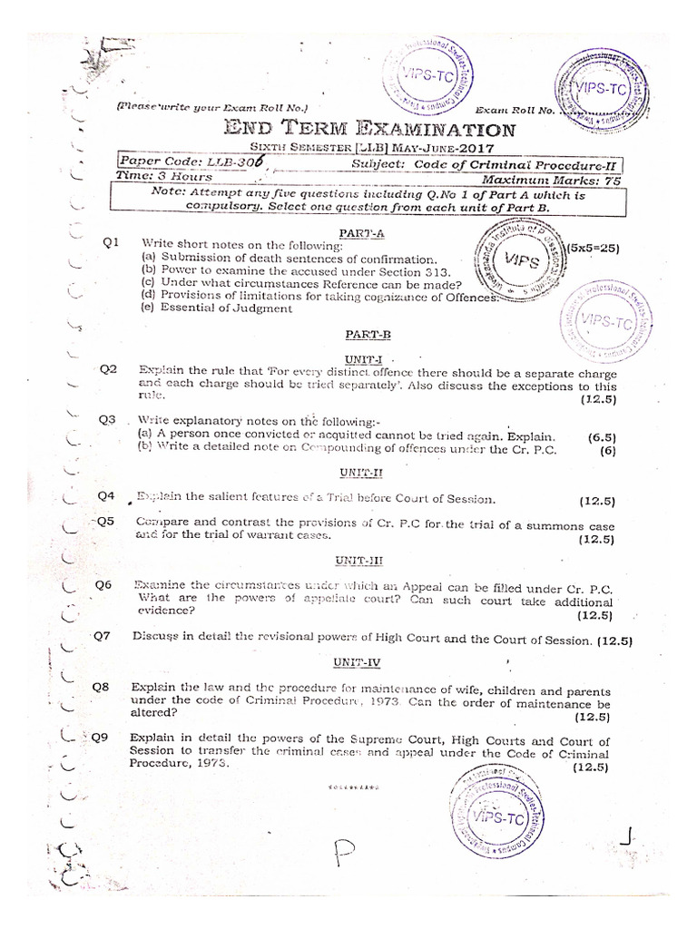 Code 306 Code of Criminal Procedure II | PDF