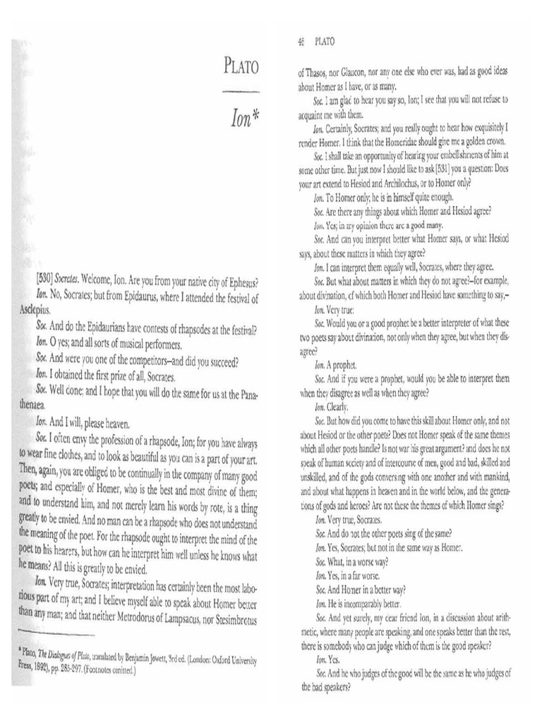 101 Plato Ion | PDF