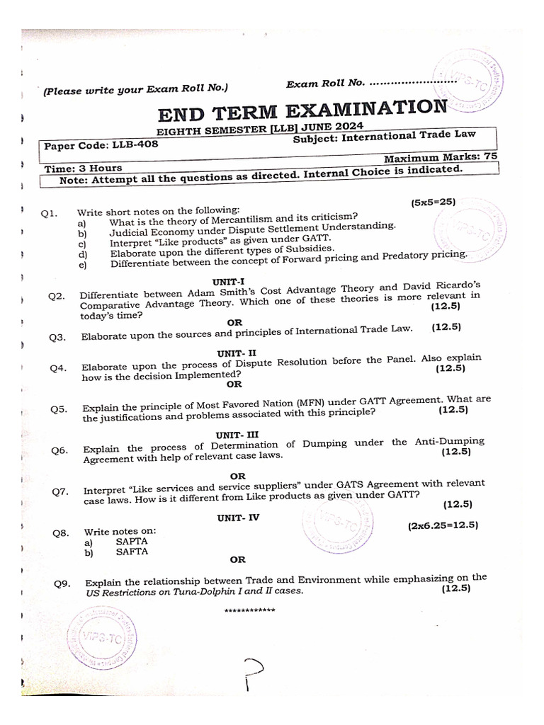 Code 408 International Trade Law | PDF