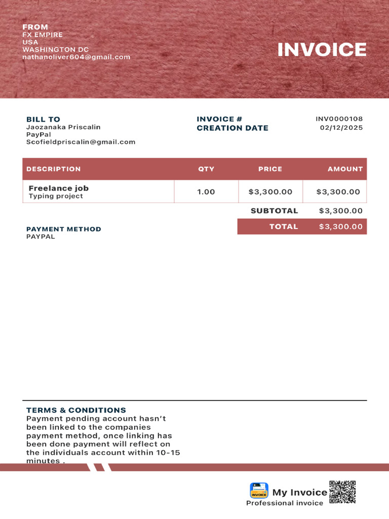 Bank Payment Receipt 108 | PDF