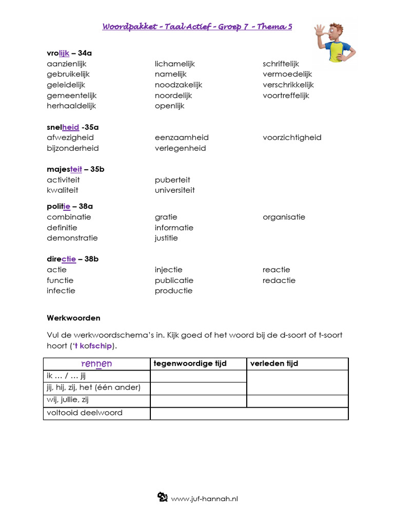 Taal Actief-Woordpakket 7.5 | PDF
