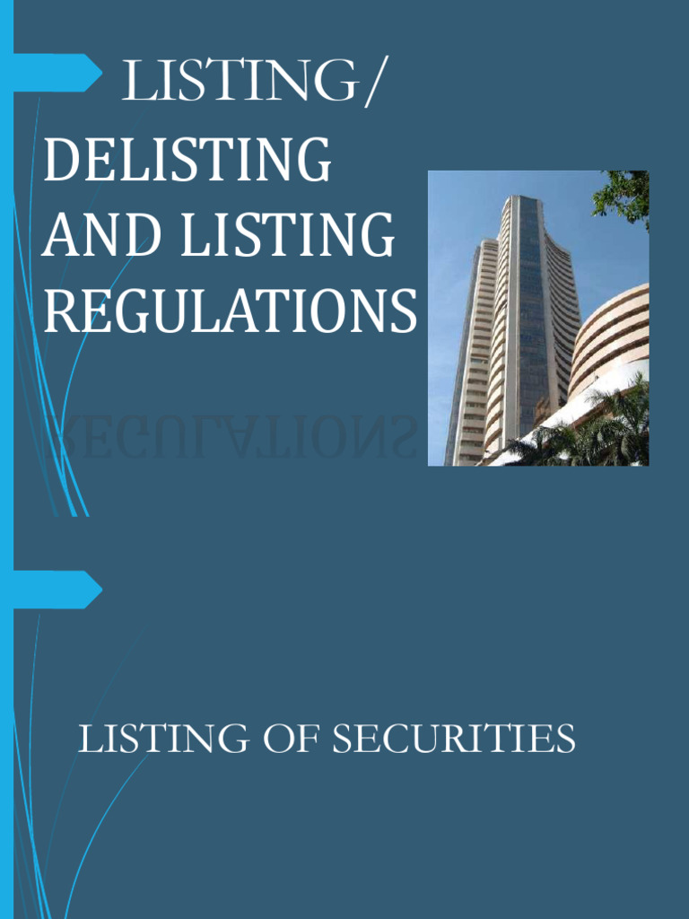 Listing | PDF | Securities (Finance) | Stocks