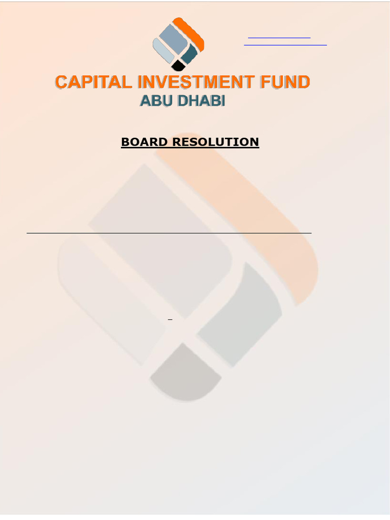 CIFAD Board Resolution on Funding Takedo | PDF | United Arab Emirates