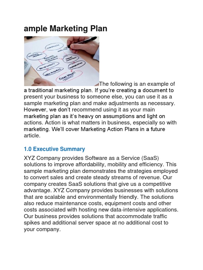 Ample Marketing Plan for SaaS Solutions | PDF | Software As A Service ...