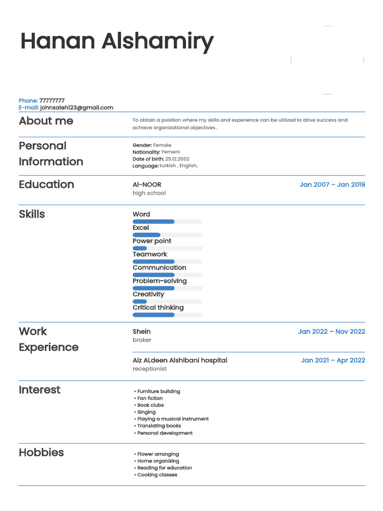 Hanan Resume 929 | PDF