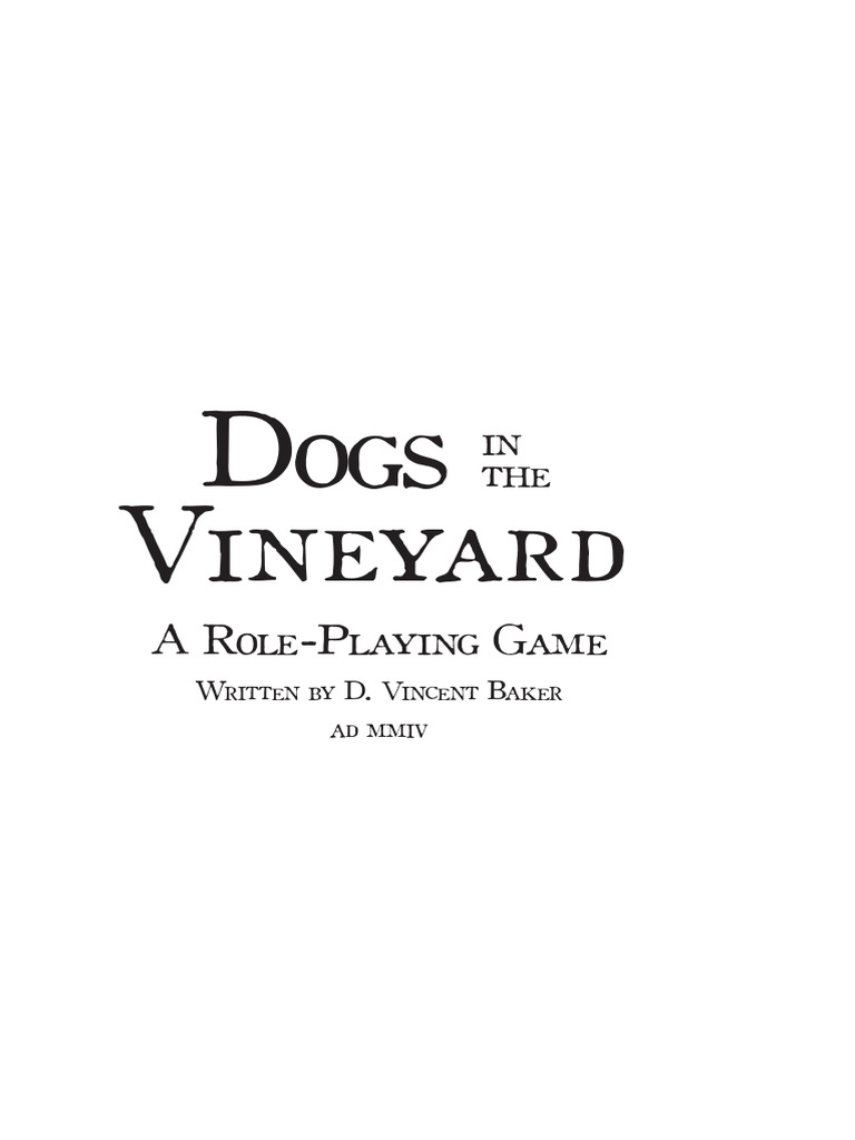 Dogs in the Vineyard a Role-Playing Game by Ed Heil (Z-lib.org) | PDF ...