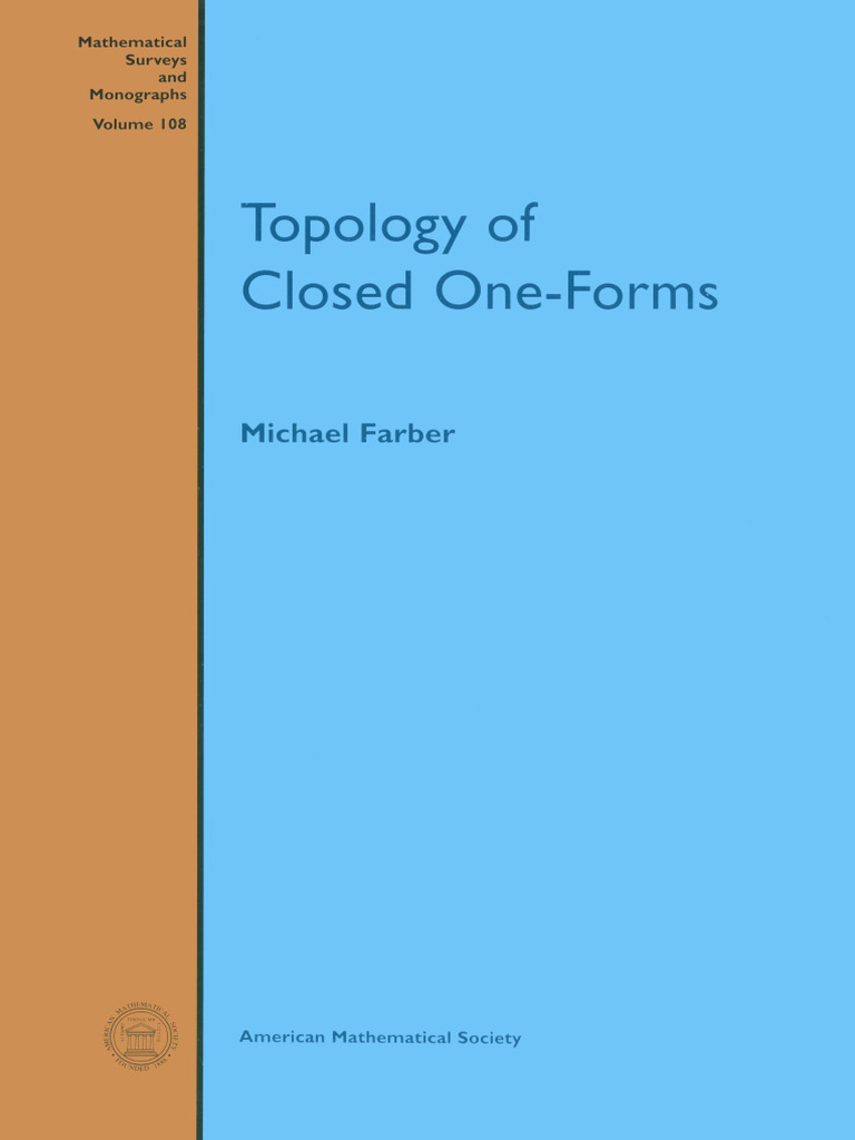 Topology of Closed One-Forms | PDF | Differential Form | Manifold