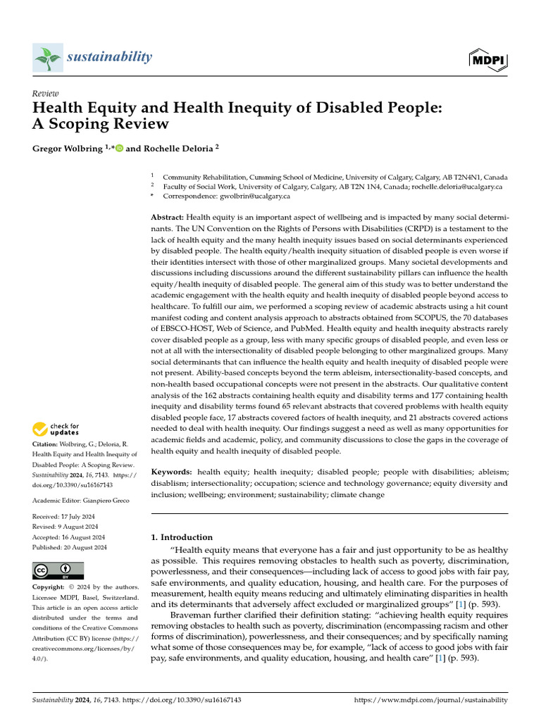 Health Equity and Health Inequ | PDF | Intersectionality | Health Equity