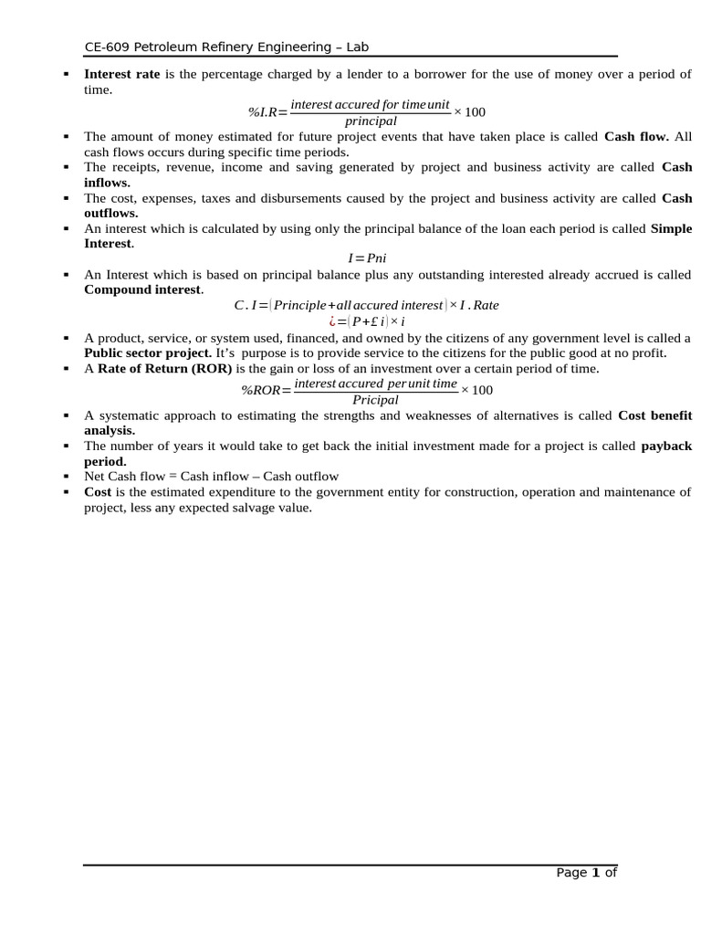 Economics Basic Definitions | PDF