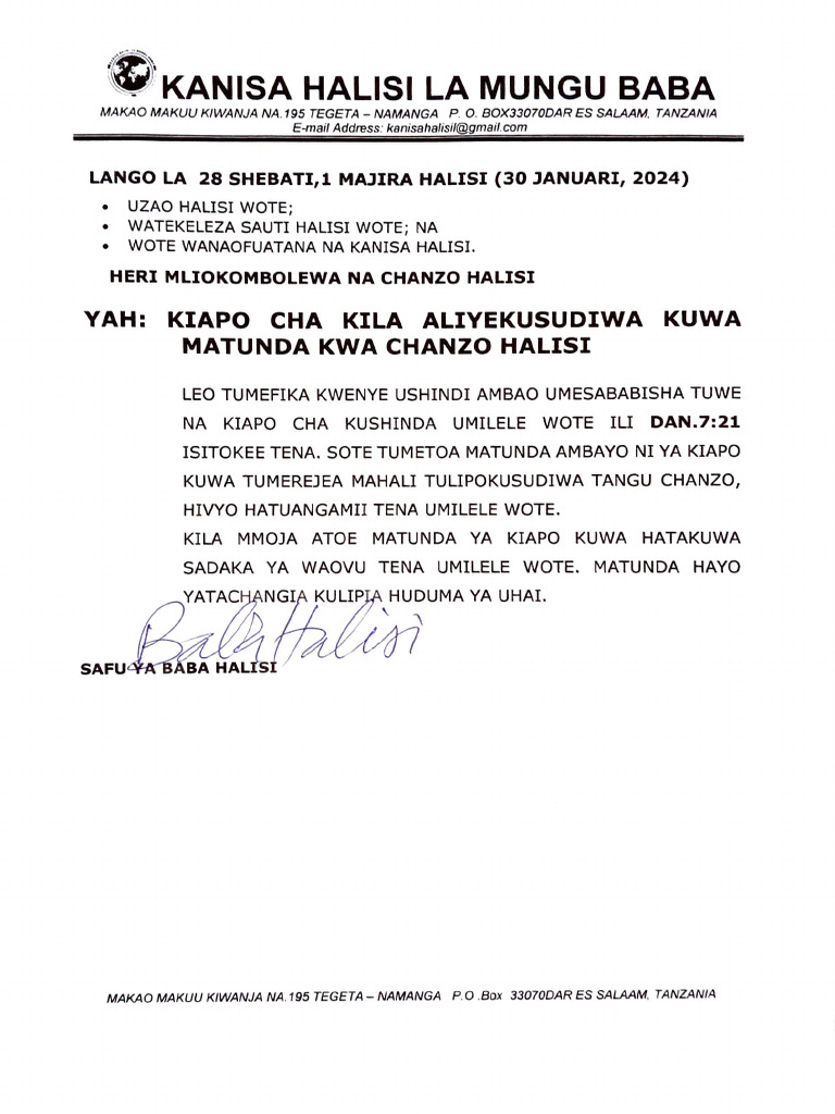 KIAPO CHA KILA ALIYEKUSUDIWA KUWA MATUNDA KWA CHANZO HALISI | PDF