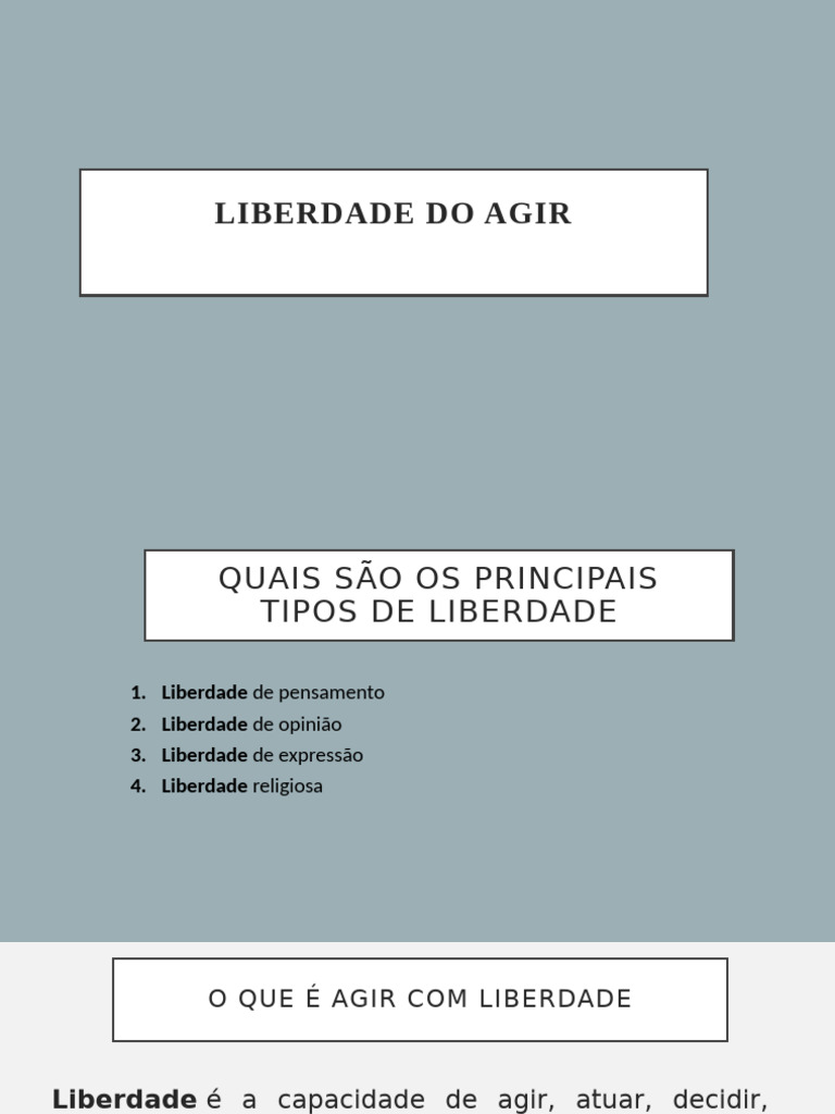 Liberdades Do Agir e Principais Solucoes Da Liberdade | PDF | Liberdade | Liberdade de expressão