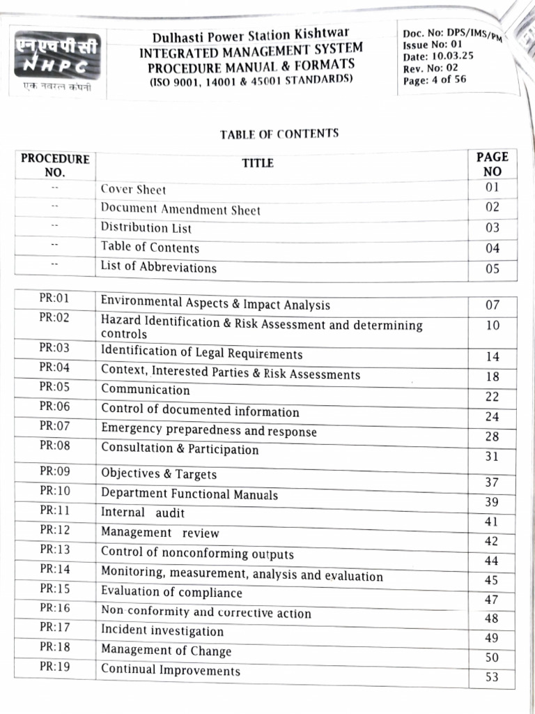 IMS APEX MANUAL (Table of Content) | PDF | Safety | Business