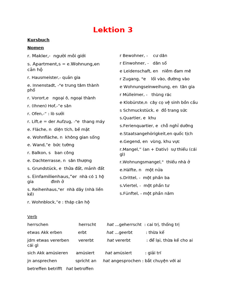 Lektion 3. B1 TT | PDF