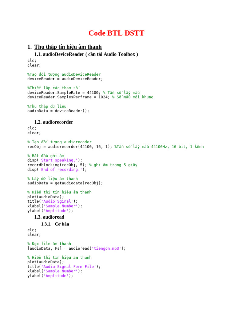 Code BTL ĐSTT | PDF