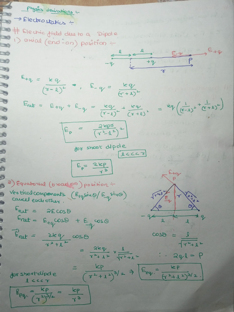 Physics Imp Derivations Till em Waves | PDF