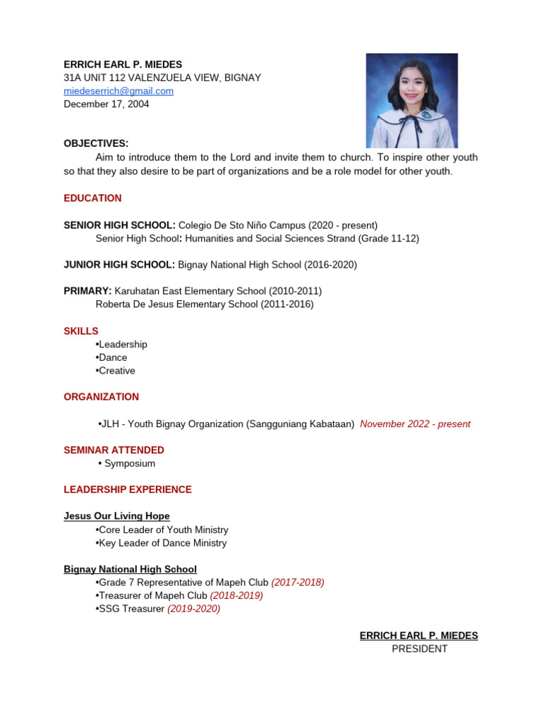 Errich Resume (1) | PDF