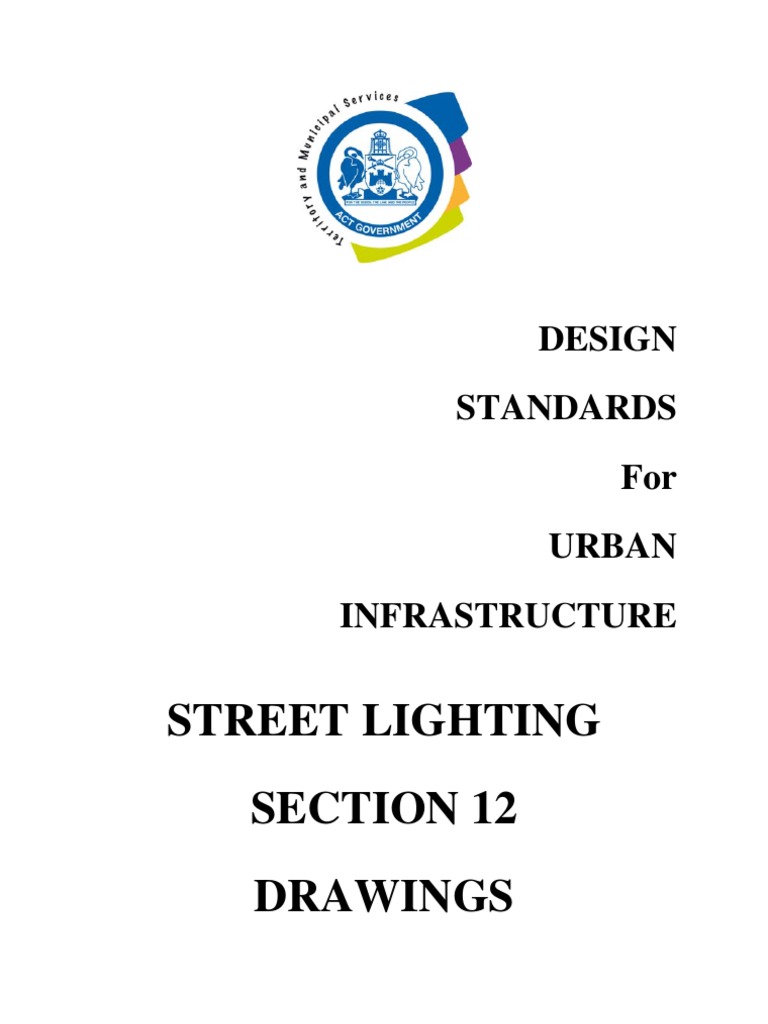Street Lighting Section 12 Drawings: Design Standards For Urban ...