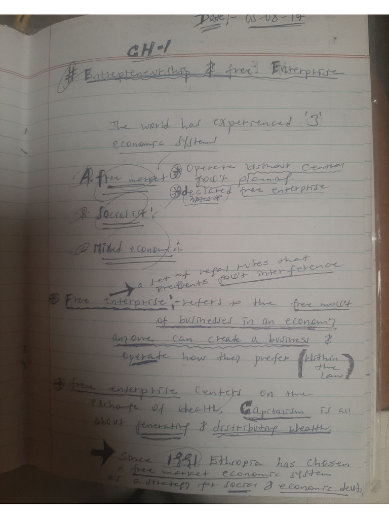 Entrepreneurship Short Note (CH 1-3) For Mid Exam | PDF