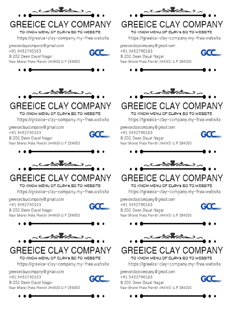 Business Card Word GCC PVTMLTD | PDF